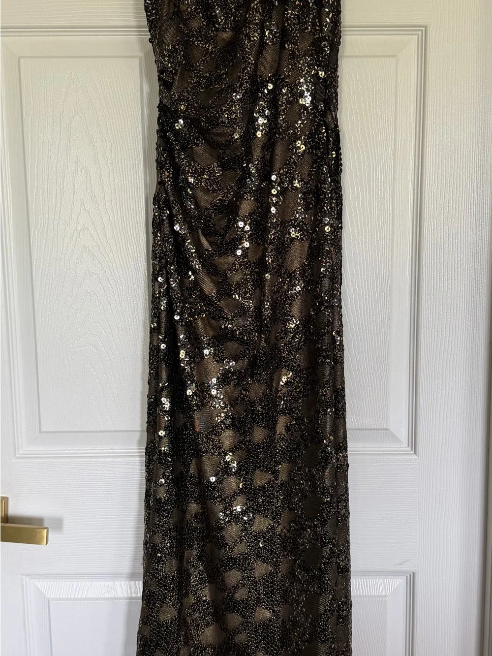 David Meister | Dresses | David Meister Gold Bronze And Black Sequin ...
